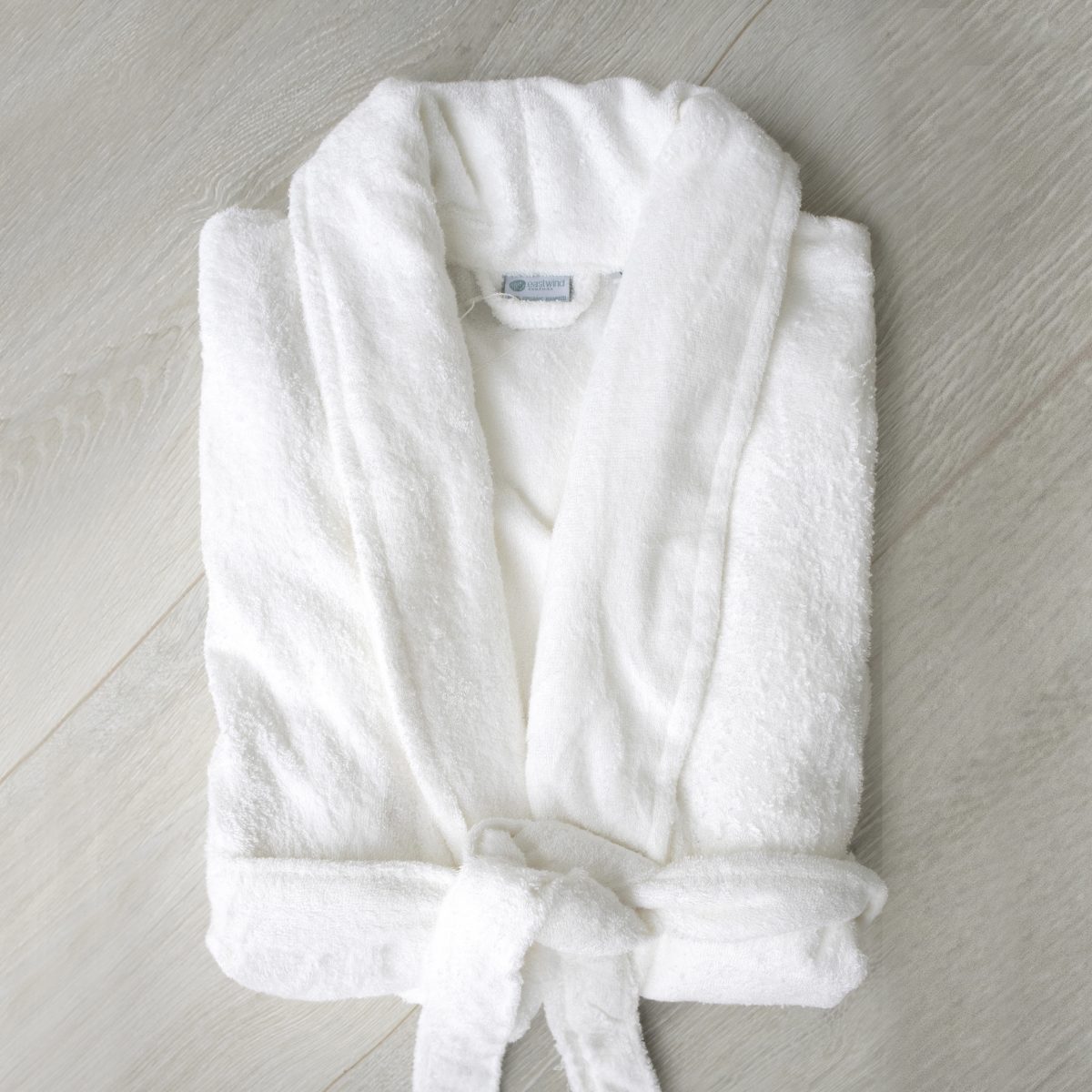 WHITE BAMBOO BATHROBE - XL - BAMBOO BATHROBE